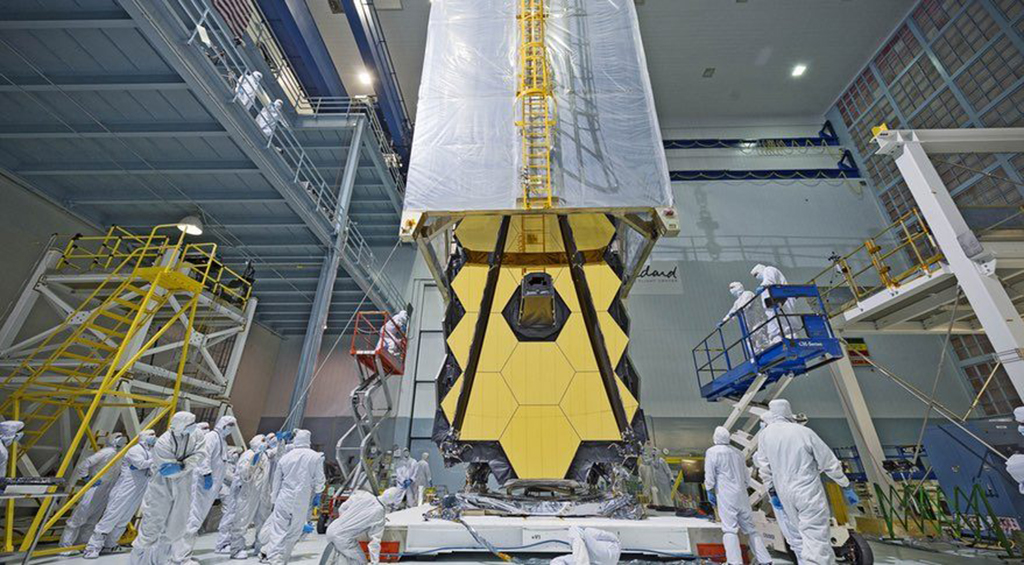 JWST အာကာသကြည့် နက္ခတ်တာရာမှန်ပြောင်းရဲ့ အစိတ်အပိုင်းအားလုံး တပ်ဆင်ပ ...